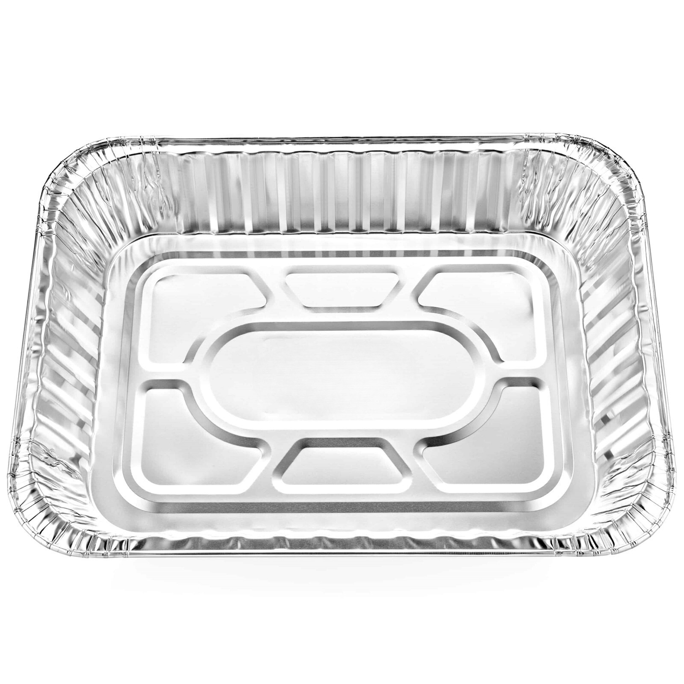 Disposable Aluminum Large 17 X 12.5 X 3.19 inches Rectangular Roaster ...