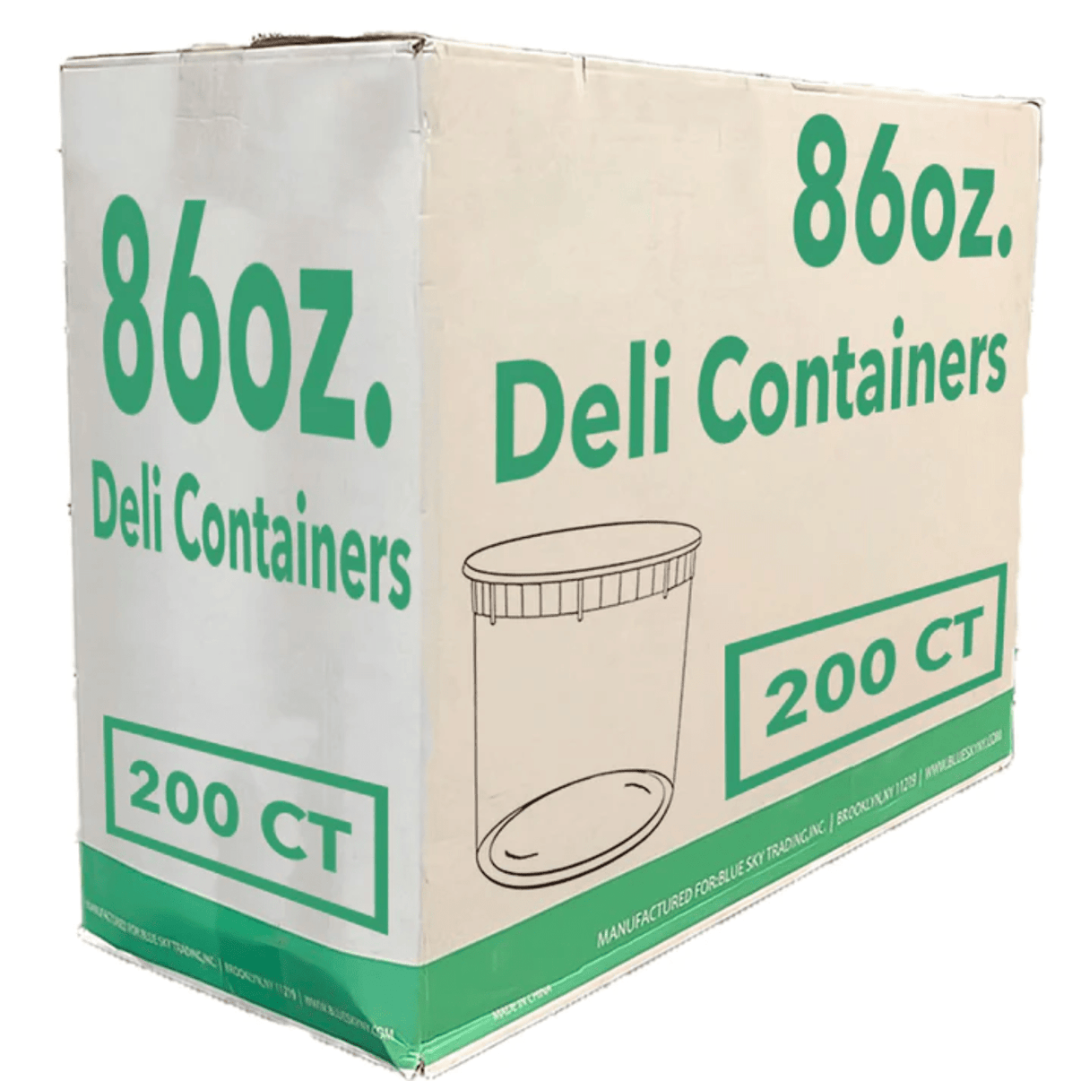 *WHOLESALE* 86oz. Heavyweight Deli Containers with Lids | 200 ct/case ...