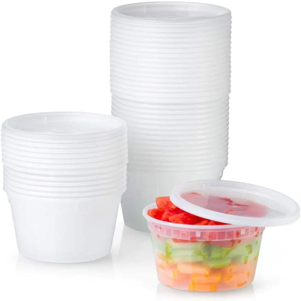 *BUY BULK* Heavy Duty Deli Food Storage Containers with Lids 16oz ...
