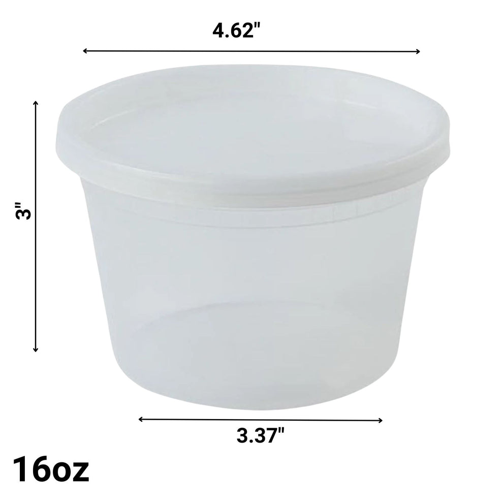 *BUY BULK* Heavy Duty Deli Food Storage Containers with Lids 16oz ...