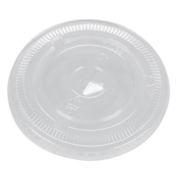 Clear PET Plastic Flat Lids with Straw Slot for 12, 16, 20 & 24 oz. PE ...